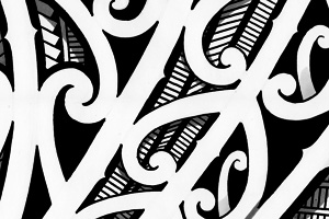 Maori koru design with Copic marker shading